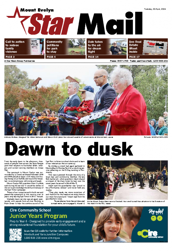 Mail - Mt Evelyn Star Mail - 30th April 2024 | Mount Evelyn Star Mail